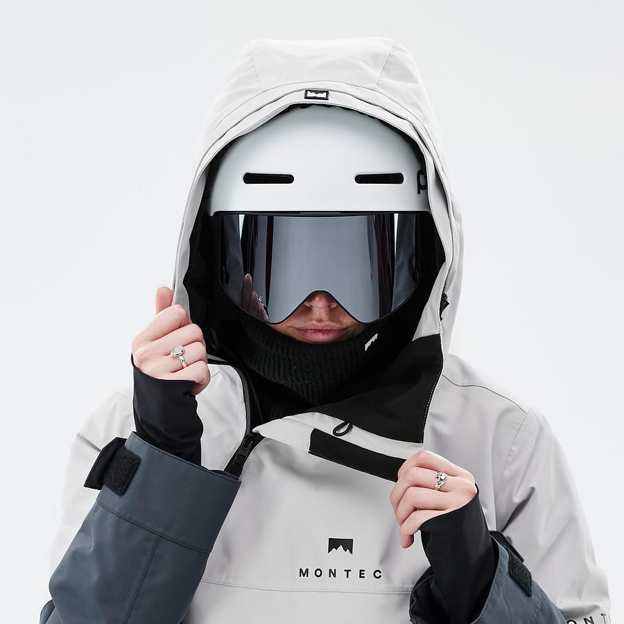 Montec Dune W Ski Jacket Women Light Grey/Black/Metal Blue | Montecwear.com