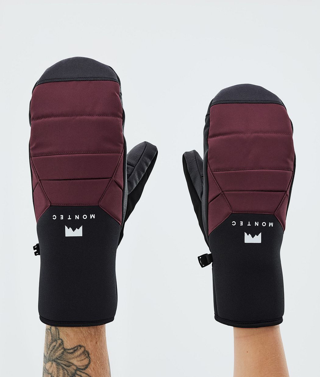 Montec Kilo Snow Mittens Burgundy | Montecwear.com