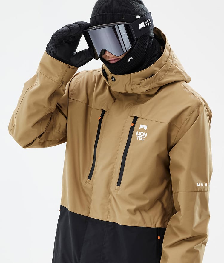 Montec Fawk Snowboard Jacket Men Gold/Black | Montecwear.com