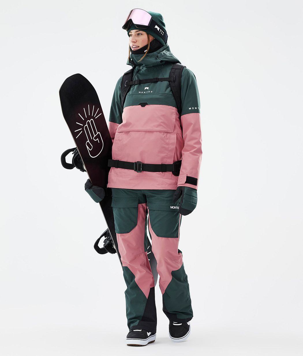 Montec Fawk W Snowboard Pants Women Dark Atlantic/Pink | Montecwear.com