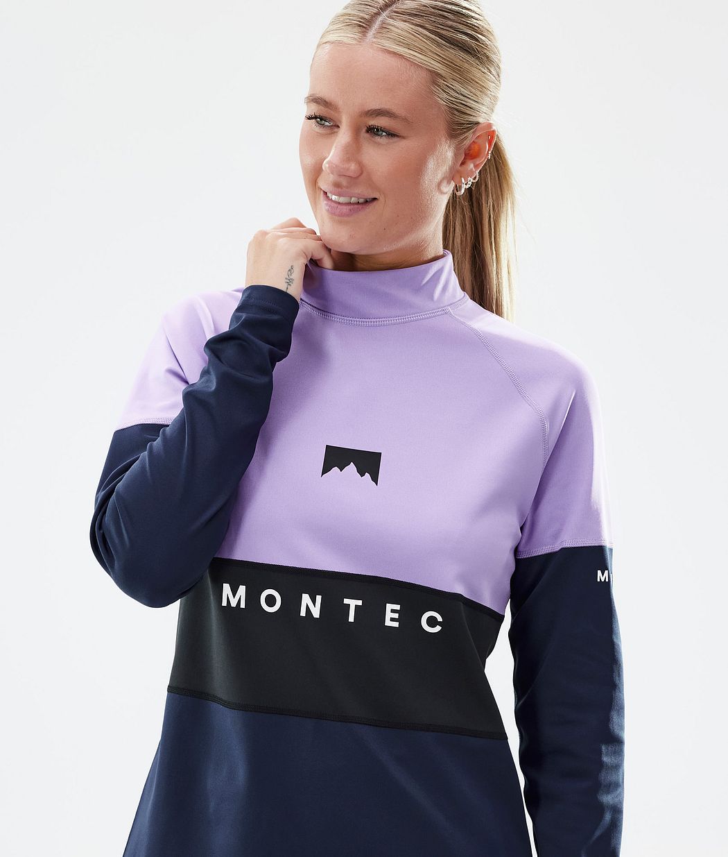 Montec Alpha W Base Layer Top Women Faded Violet/Black/Dark Blue ...