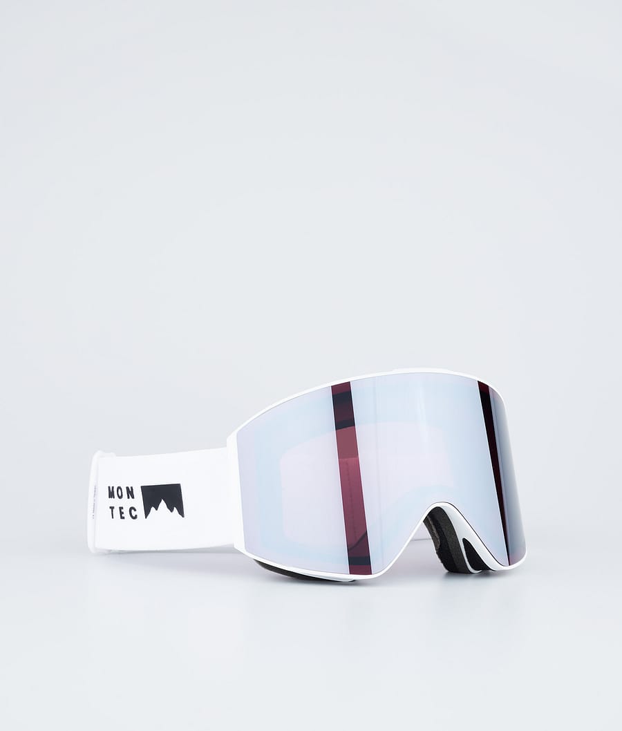 Montec Scope Ski Goggles Men White W/White Black Mirror | Montecwear.com